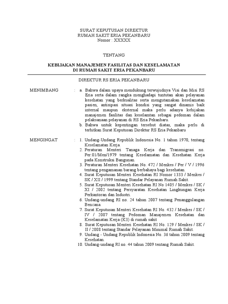 SK Kebijakan MFK 1 (EP 1) | PDF