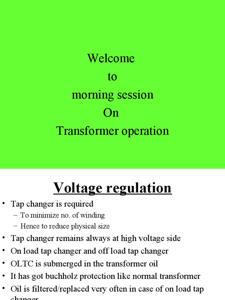 Transformer-Operation & Inspection | PDF | Transformer | Electricity