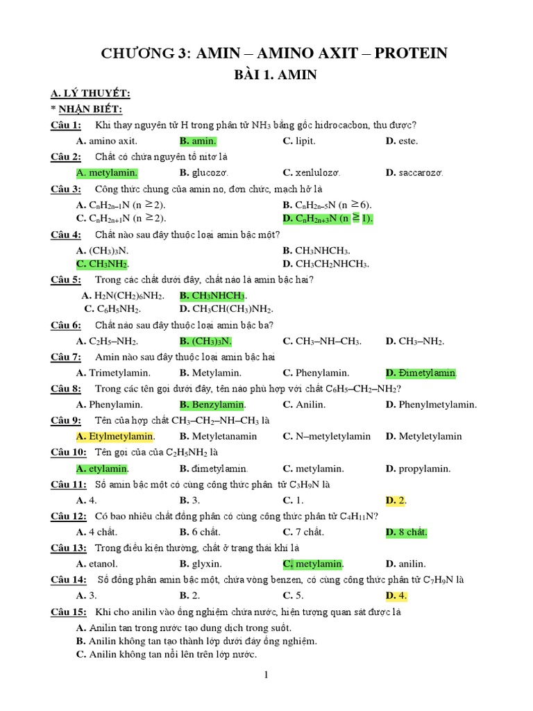 Amin AminoAxit Peptit Protein | PDF