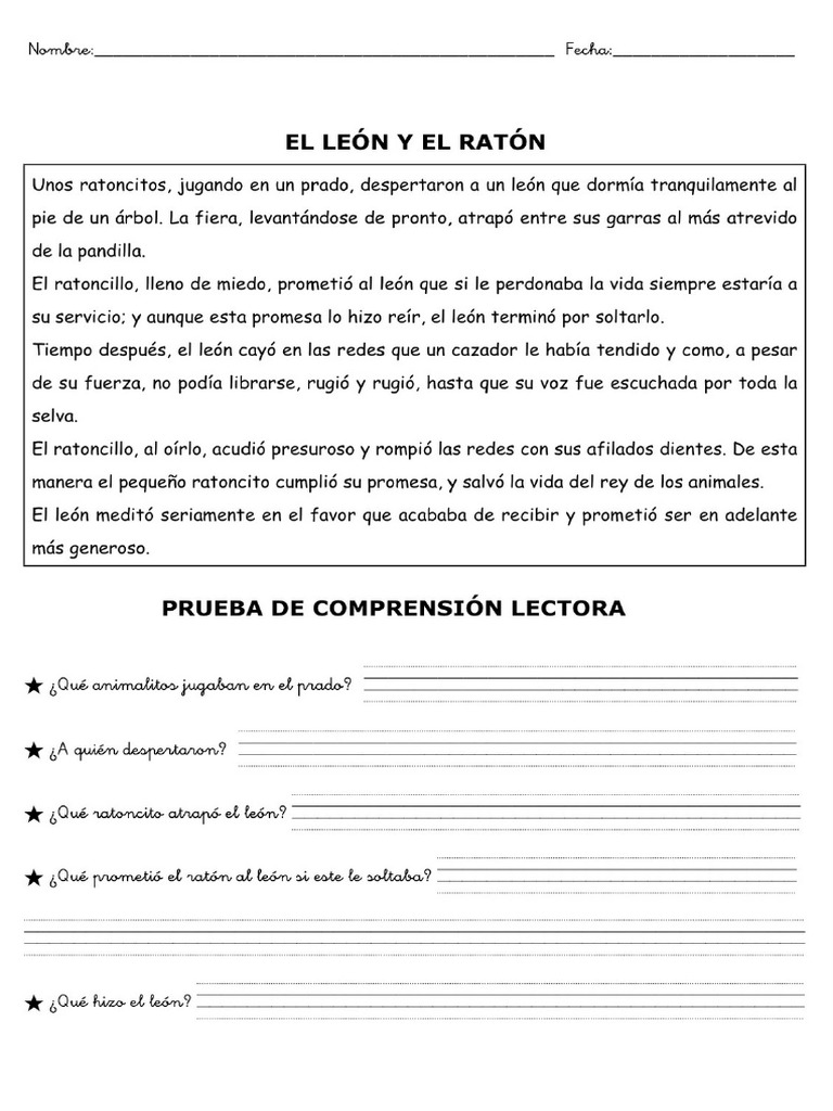 El León y El Ratón | PDF