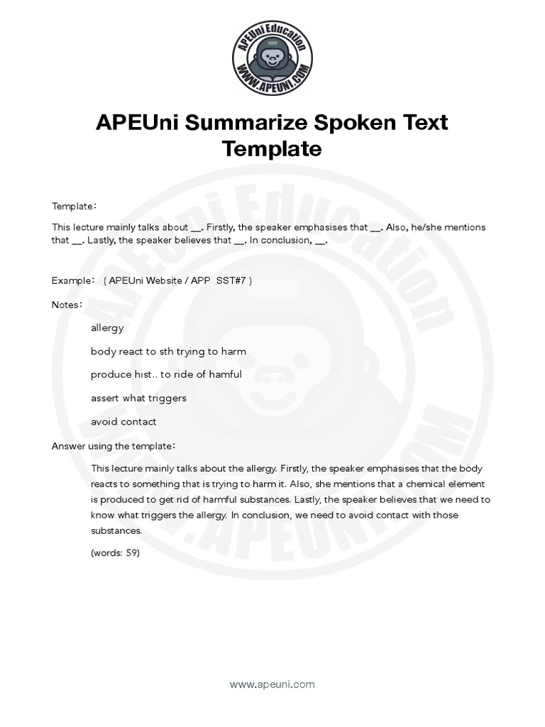Apeuni SST Template en 823 | PDF
