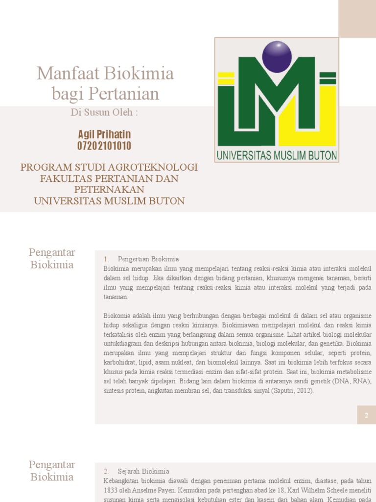 Manfaat Biokimia | PDF