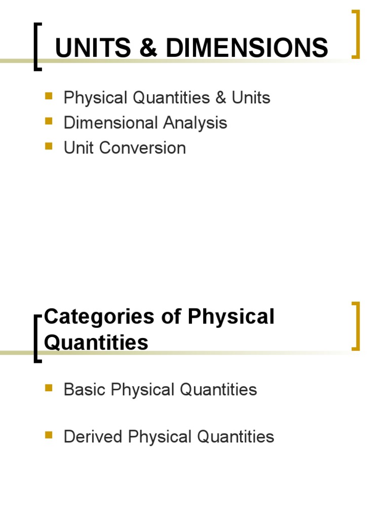 Unit Conversion in Physical Quantities | PDF | Kilogram | International ...