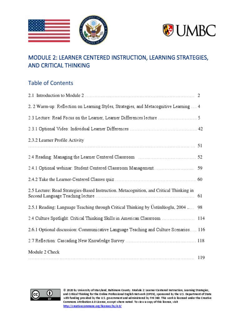 TESOL Methods MOOC Module 2 Packet | PDF | Teaching Method ...