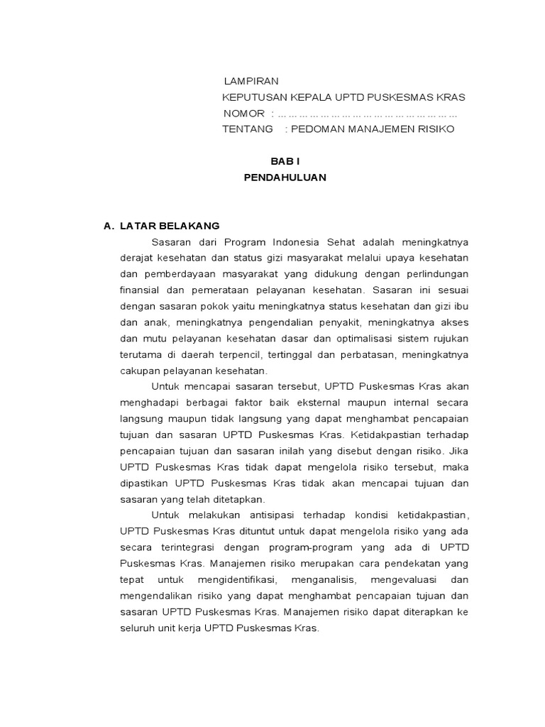 Pedoman Manrisk | PDF