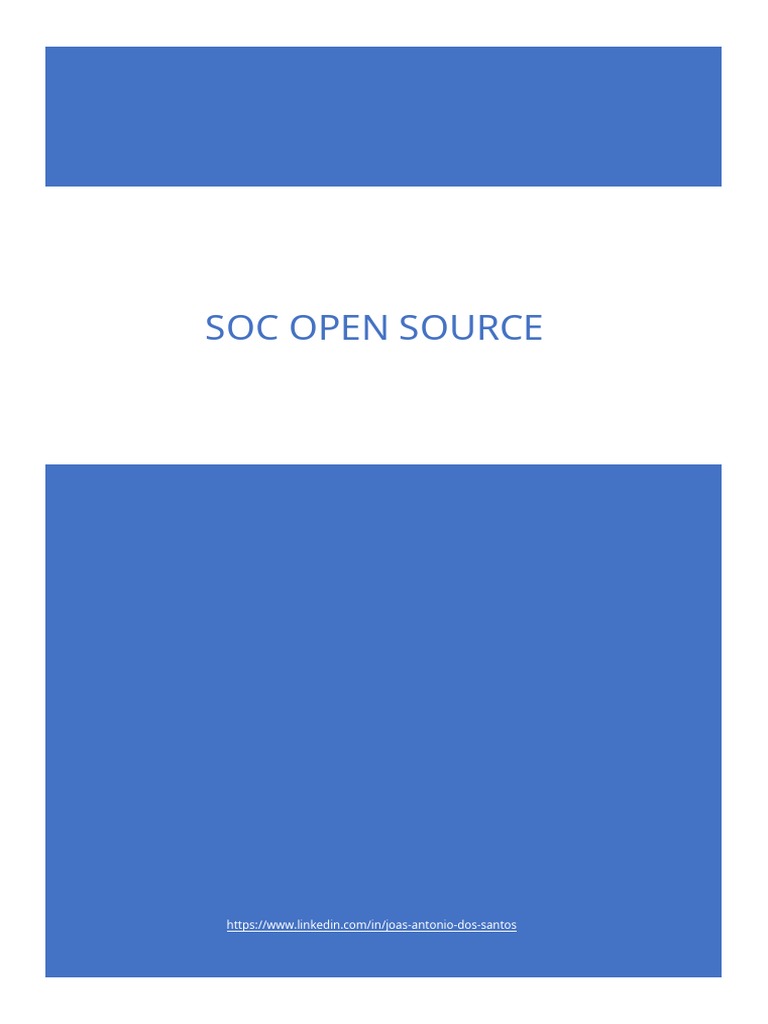SOC Open Source | PDF | Security | Computer Security