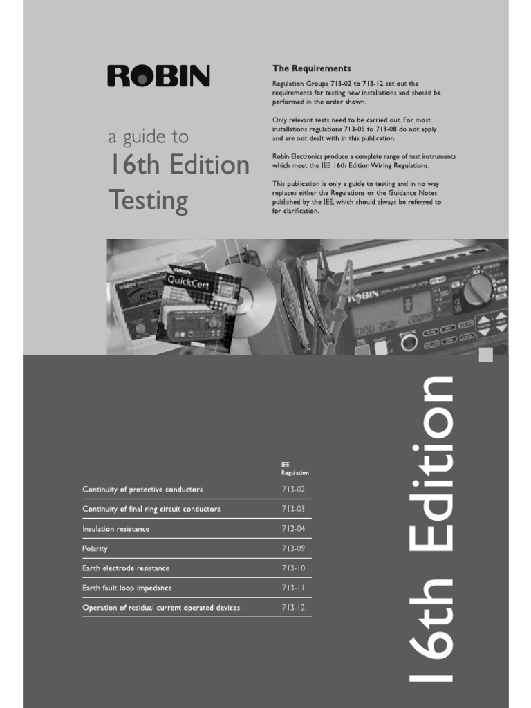 BS 7671 IR Testing | PDF