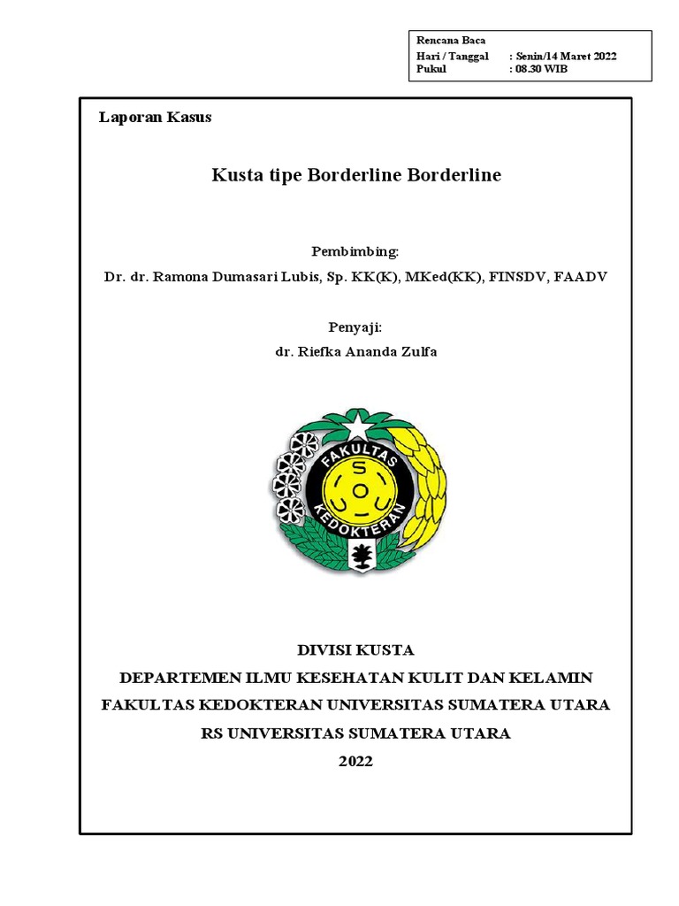 LK - Kusta Tipe Borderline Borderline - Dr. Riefka Ananda Zulfa | PDF