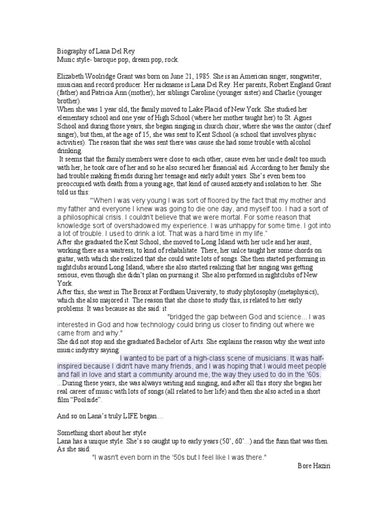 Lana Del Rey | PDF