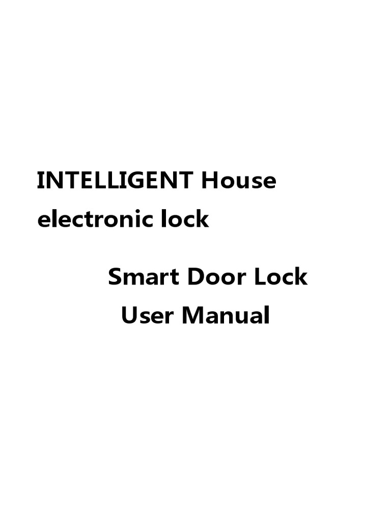 TUYA Smart Lock | PDF | Wi Fi | Mobile App