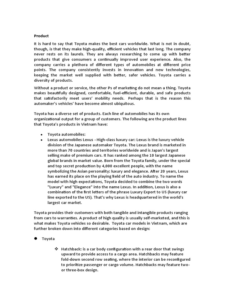 4P Toyota | PDF | Toyota | Lexus