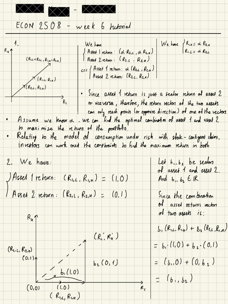ECON 2508 - Tutorial 6 | PDF | Mathematical And Quantitative Methods ...