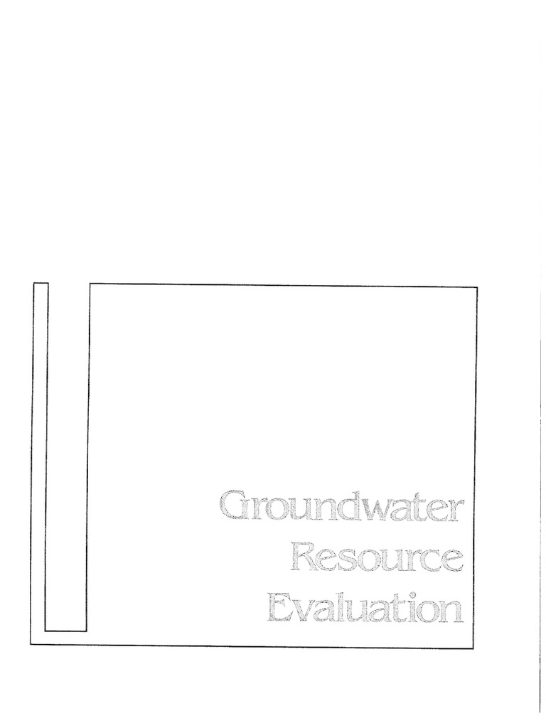 Chapter 8 - Groundwater Resource Evaluation-Dikonversi - En.id | PDF