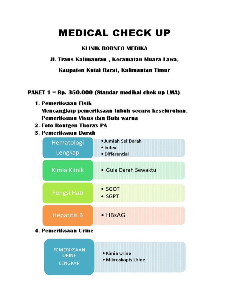 Microsoft Word - MEDICAL CHECK Up Lengkap | PDF