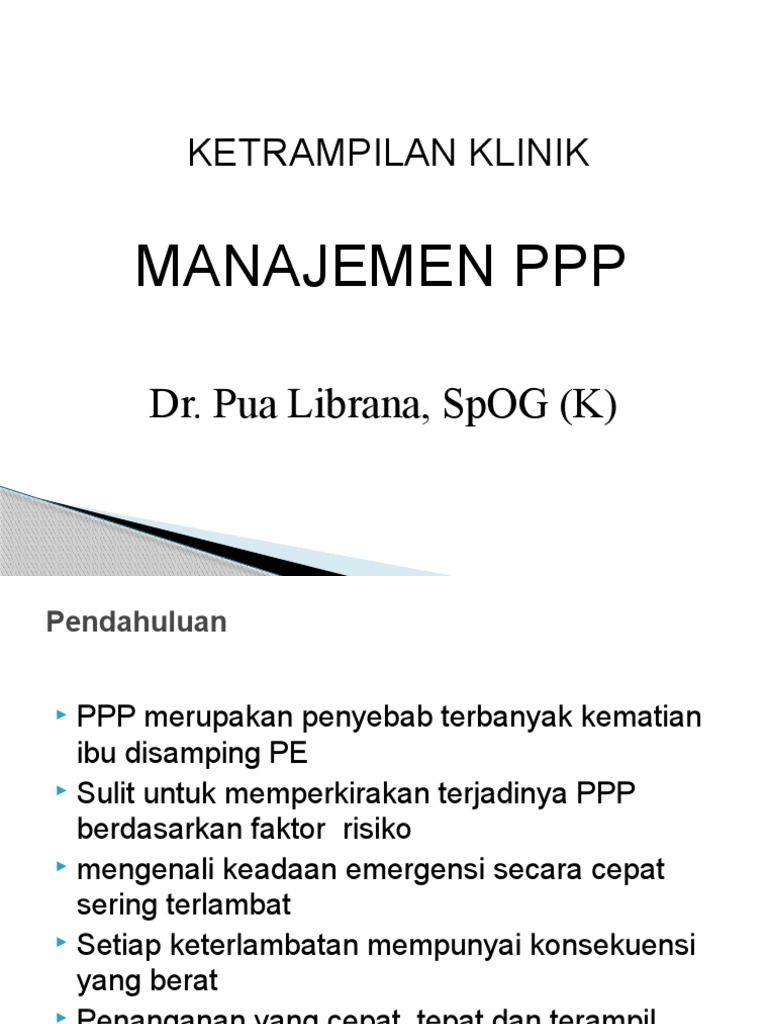 Ketranpilan Klinik Management HPP Baru | PDF