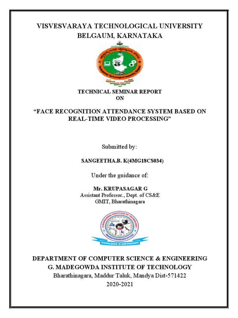 Visvesvaraya Technological University Belgaum, Karnataka | PDF ...