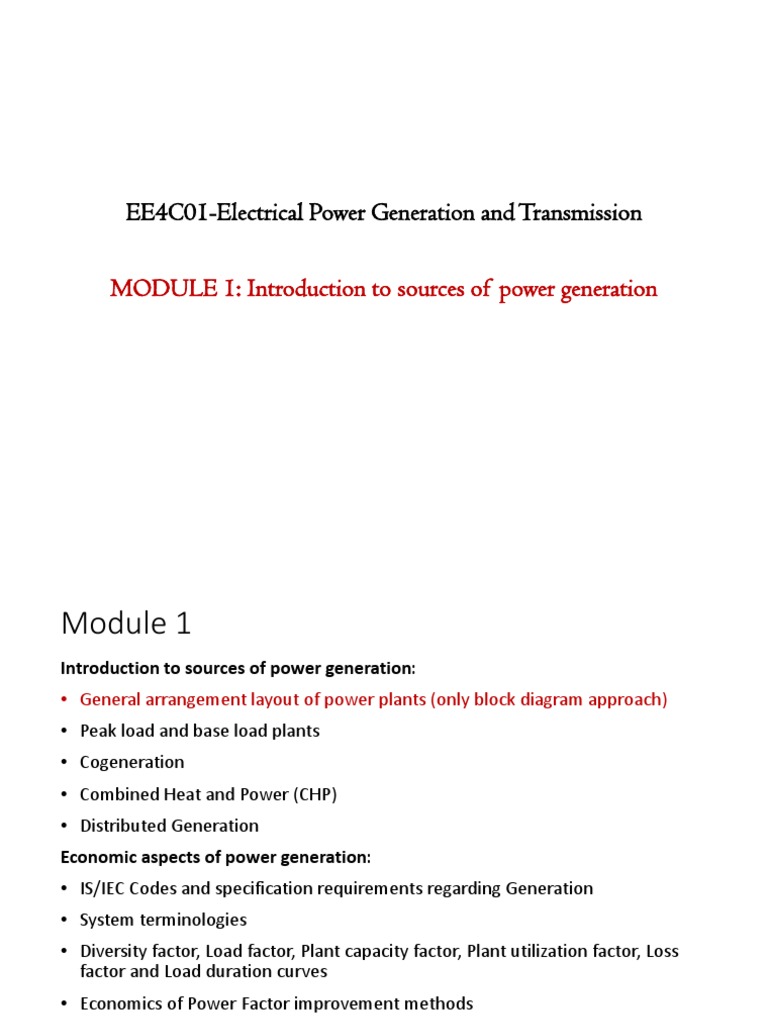 Module 1 EPGT Notes | PDF | Power Station | Cogeneration