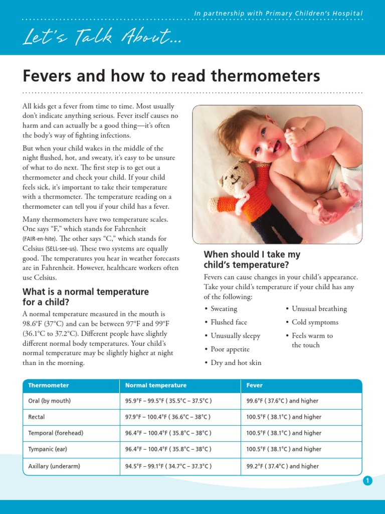 Fevers and How To Read Thermometers (Let's Talk About... Pediatric ...