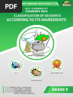 Grade 9: Tle-He Cookery Prepare Dessert and Sweet Sauces | PDF | Desserts | Custard