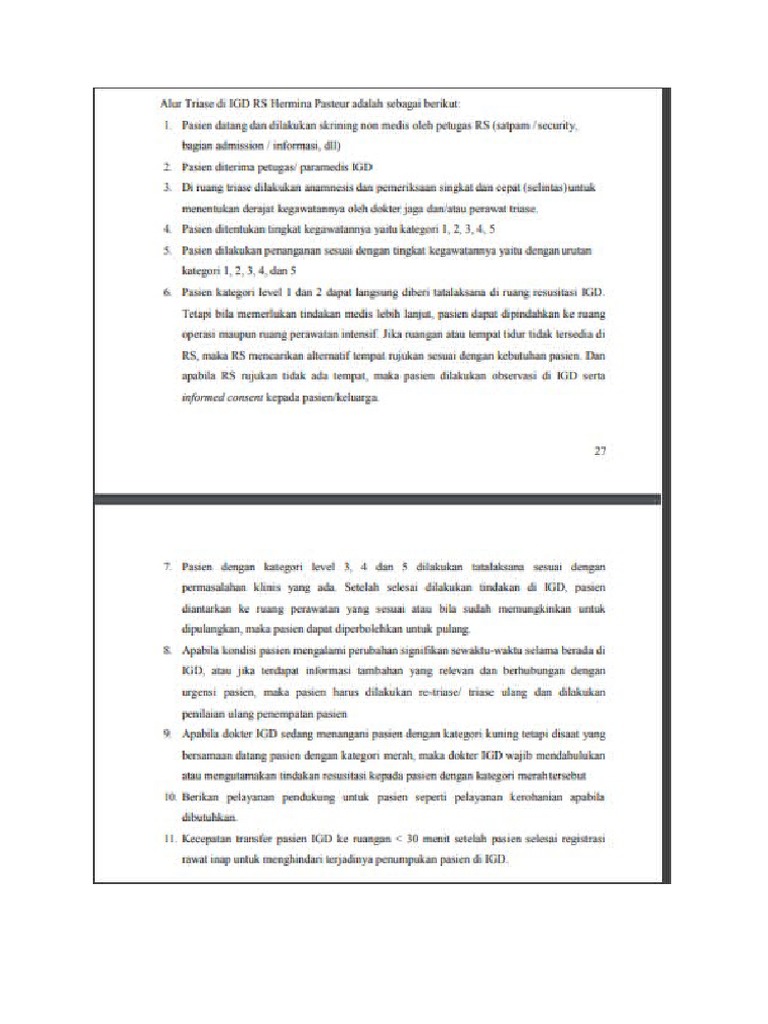 Contoh Alur Triase IGD | PDF