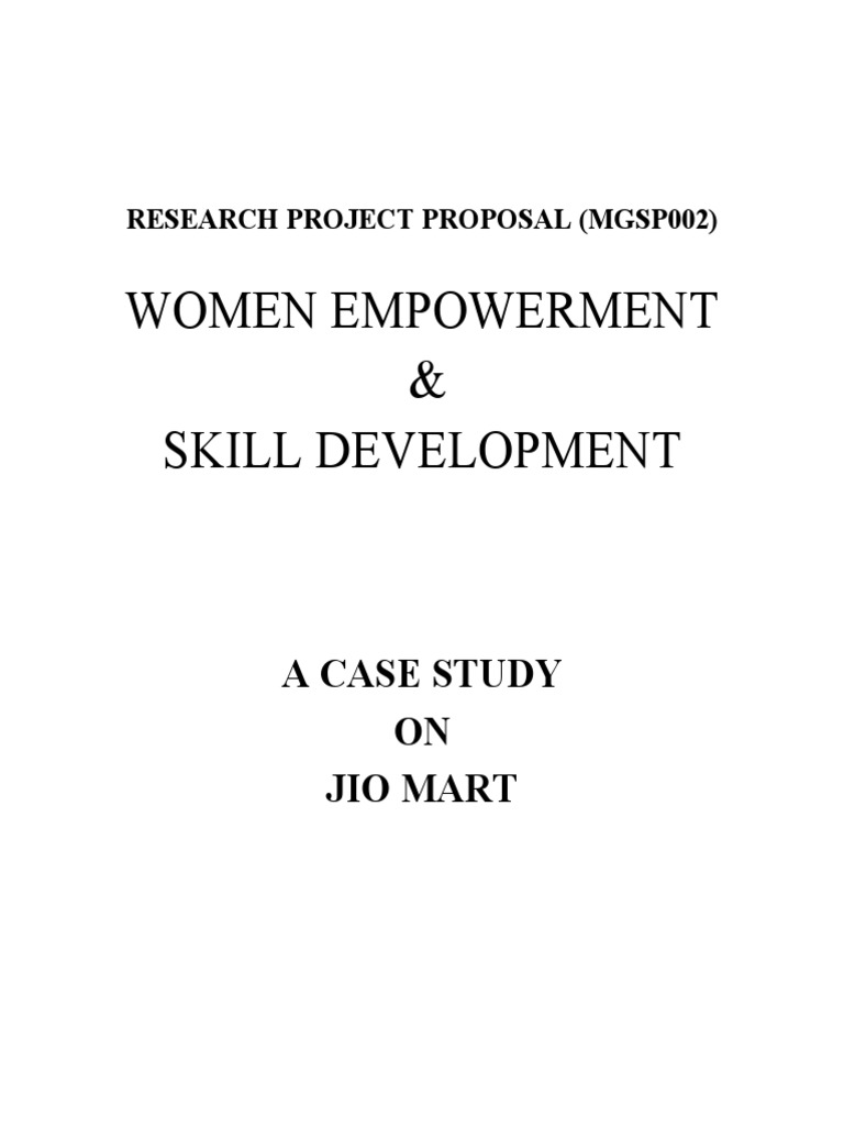Ignou Research Project Proposal-1 | PDF | Woman | Gender