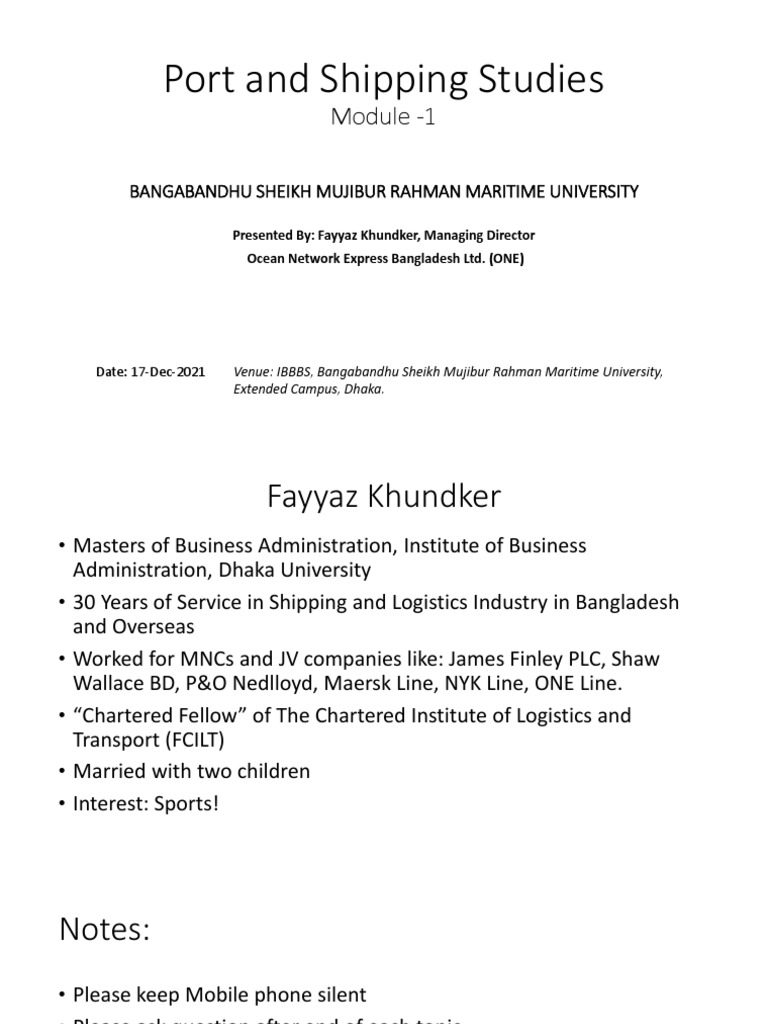 Module 1 Global Transportation System Shipping | PDF | Bill Of Lading ...