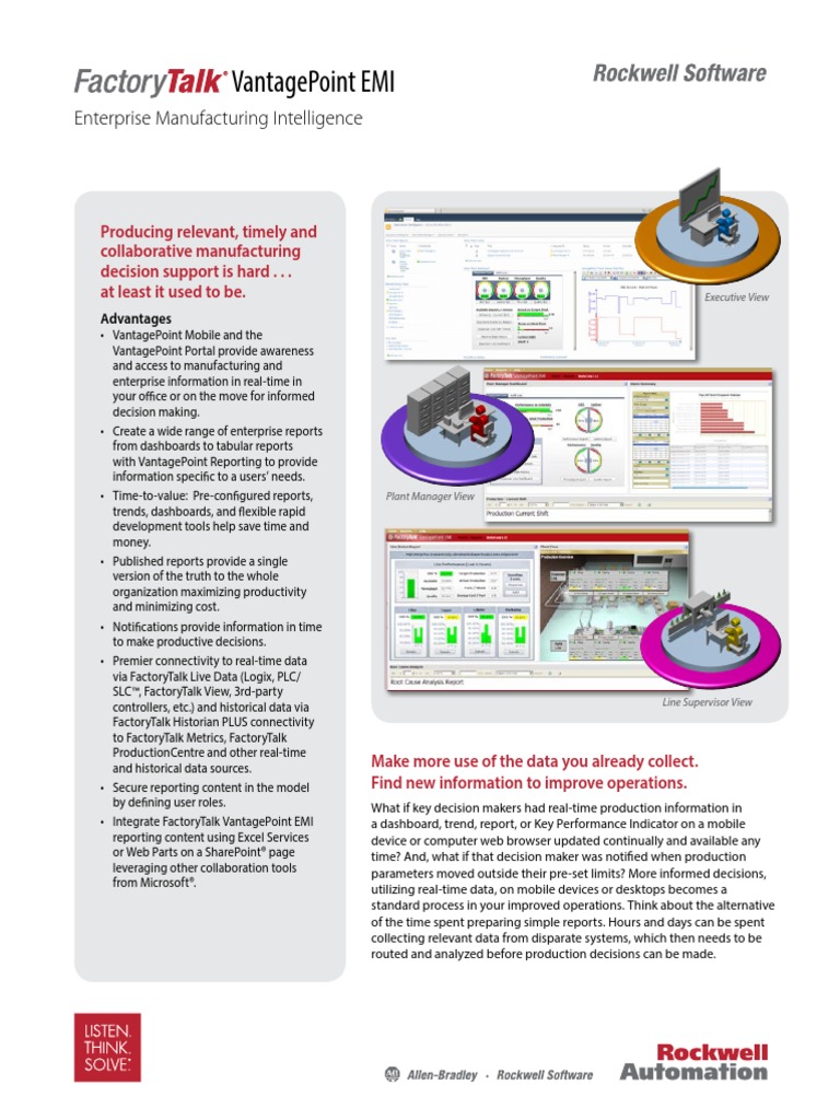 FactoryTalk VantagePoint EMI | PDF | Share Point | Microsoft Excel