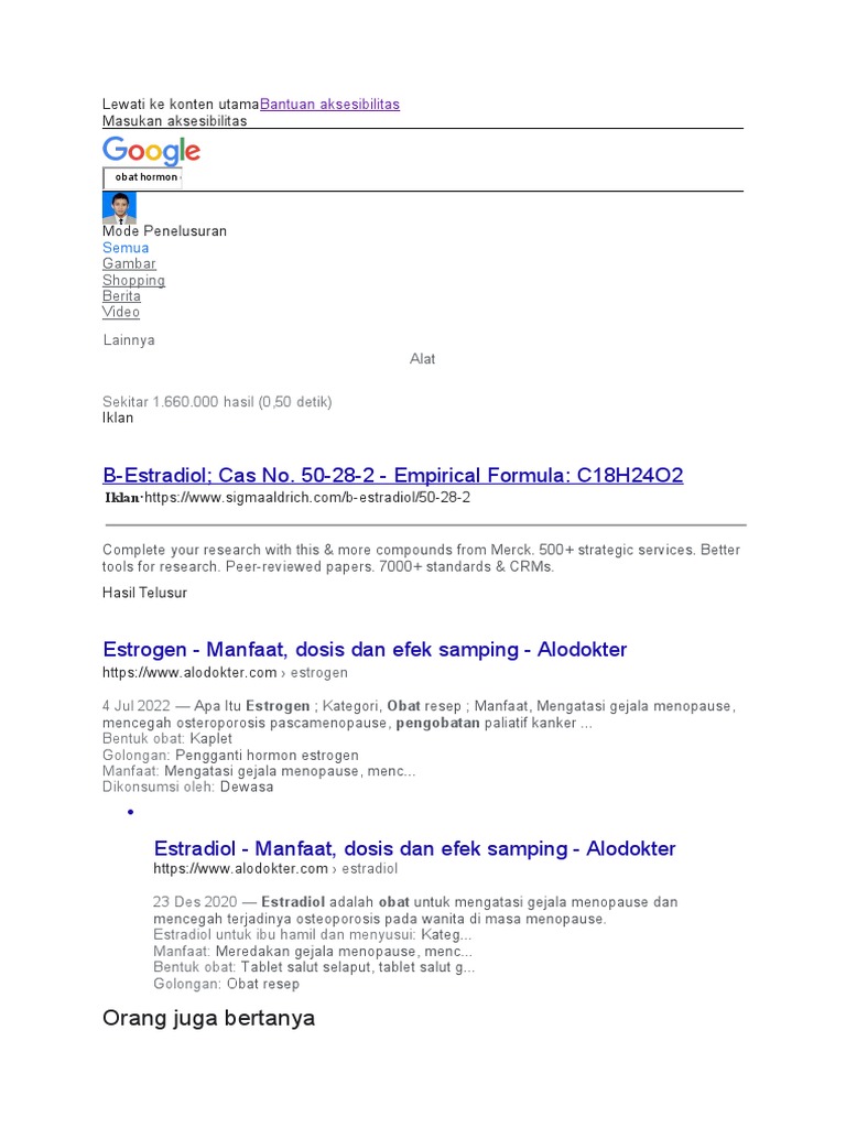 Obat Hormon Esterogen | PDF