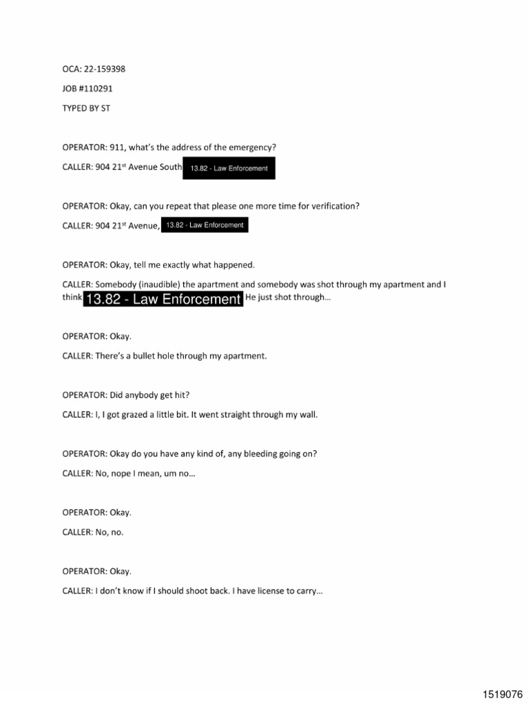 911-Transcripts 22-159398 13.82 Redacted | PDF