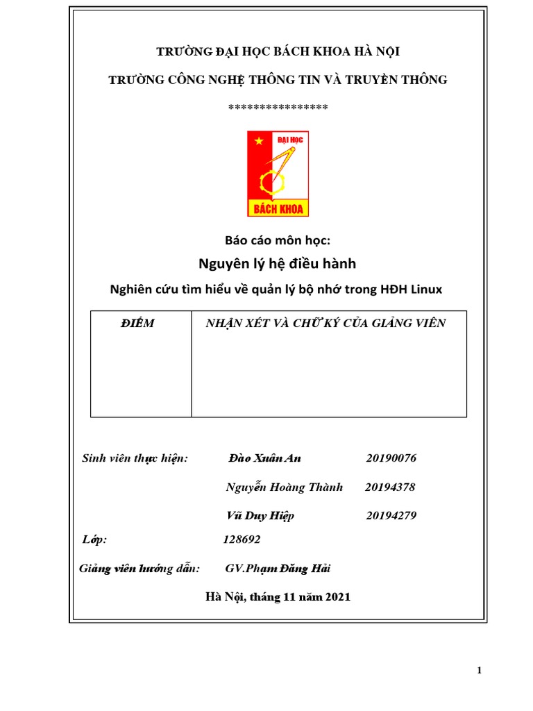 Tìm hiểu về quản lý bộ nhớ HDH Linux | PDF