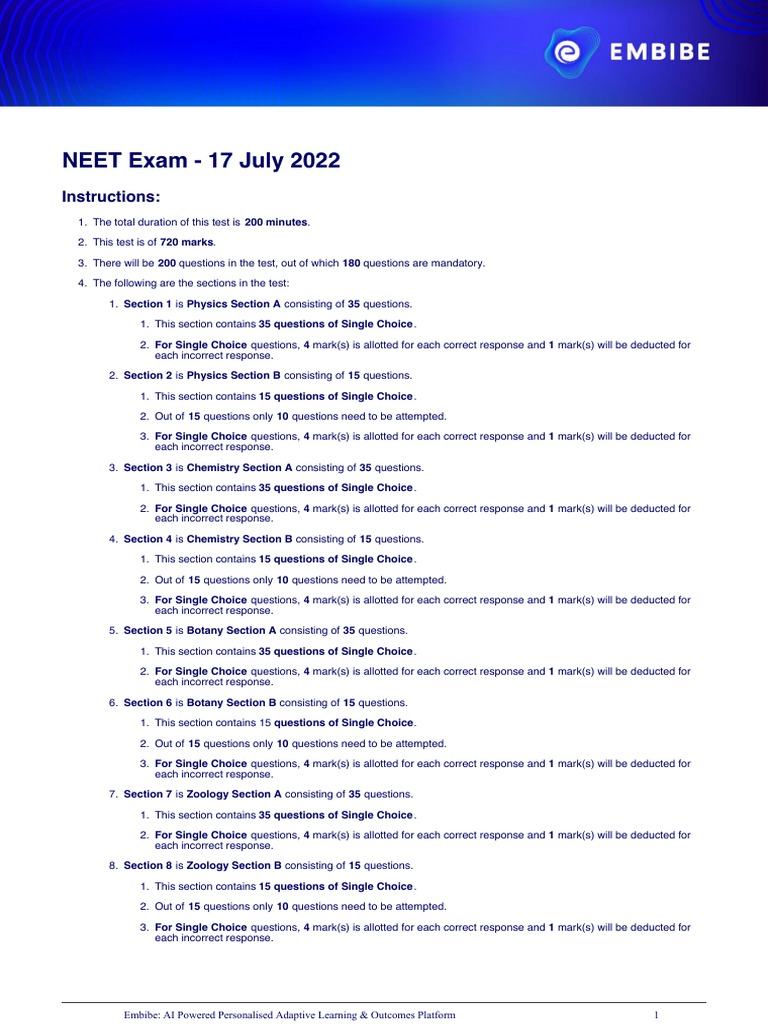NEET-Exam-2022 With Solution | PDF | Electrical Resistivity And ...