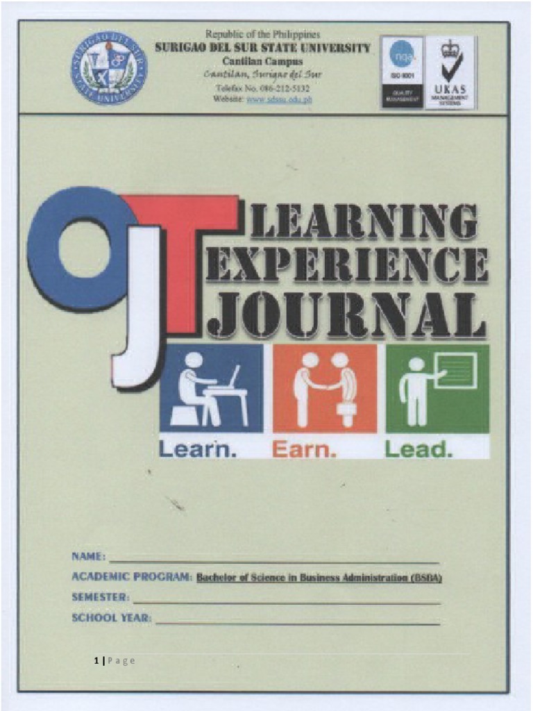 An On-the-Job Training Report Detailing Experiences and Tasks Performed ...