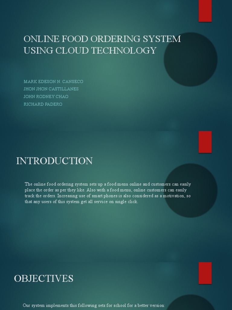 Online Food Ordering System Using Cloud Technology | PDF | Cloud ...
