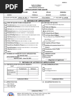 CS Form No. 6 Revised 2020 Application For Leave | PDF | Physician ...