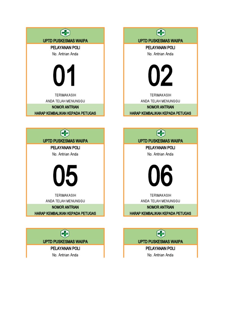 Nomor Antrian | PDF