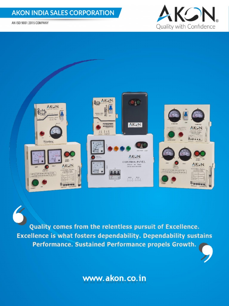 AKON Panel Cataloge | PDF | Relay | Electrical Engineering