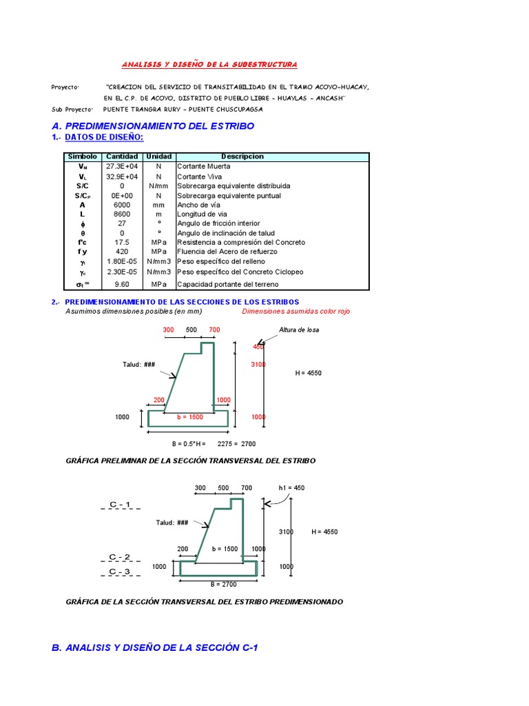 Analisis y Diseño de Subestructura | PDF | Materiales | Física Aplicada ...