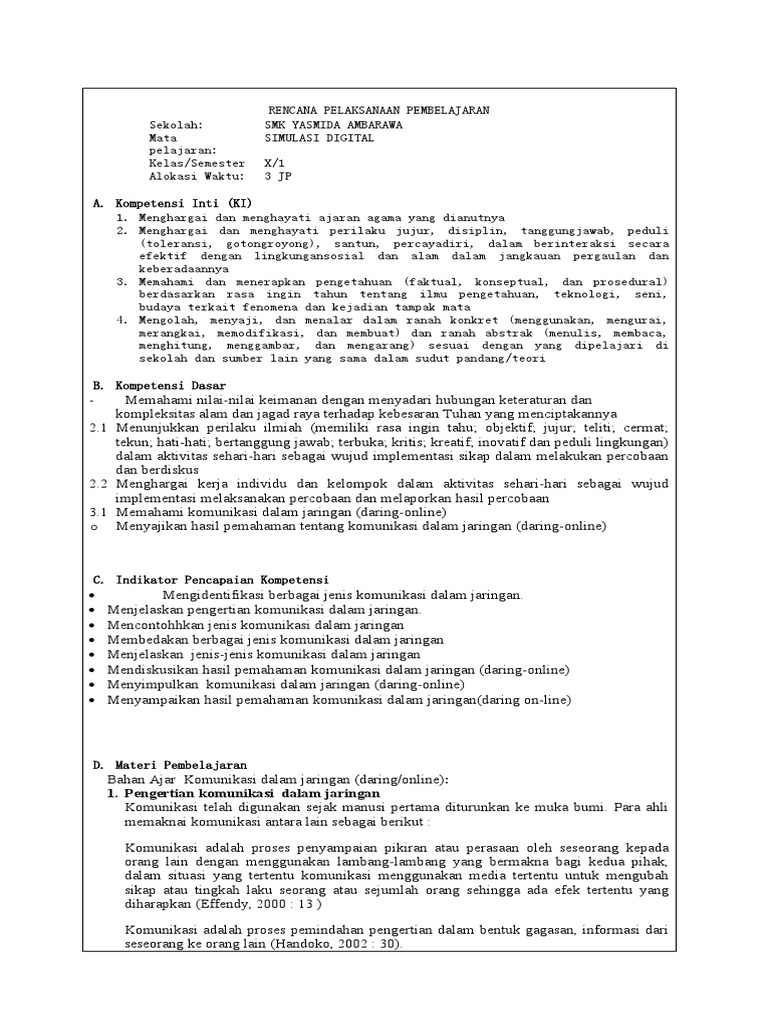 RPP Simulasi | PDF