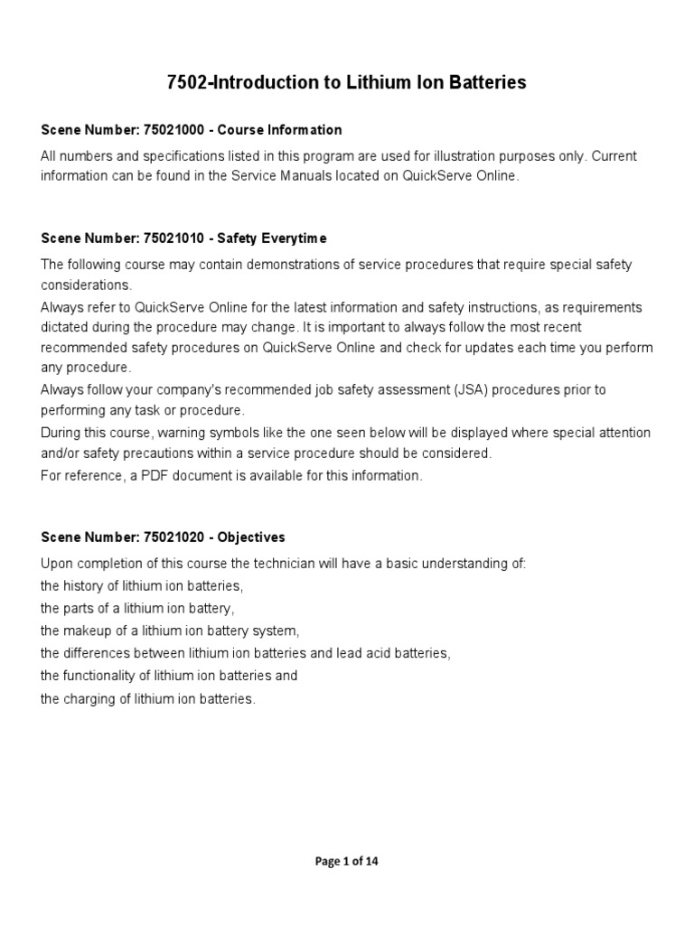 7502 Introduction To Lithium Ion Batteries | PDF | Rechargeable Battery ...