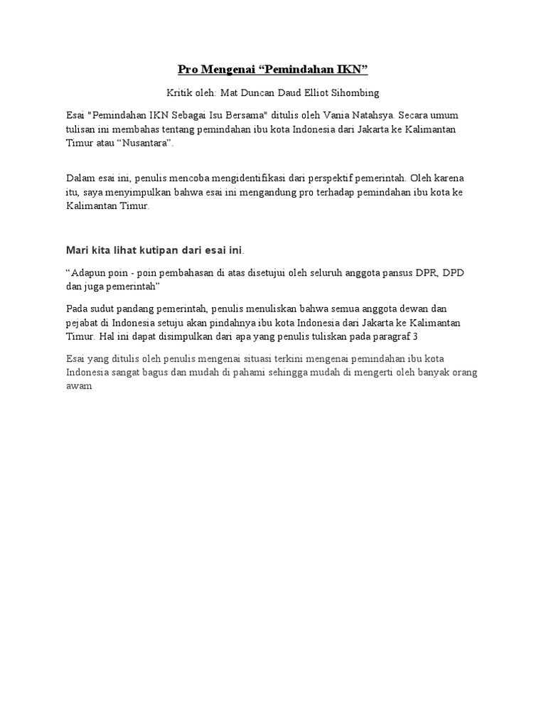 Kritik IKN | PDF