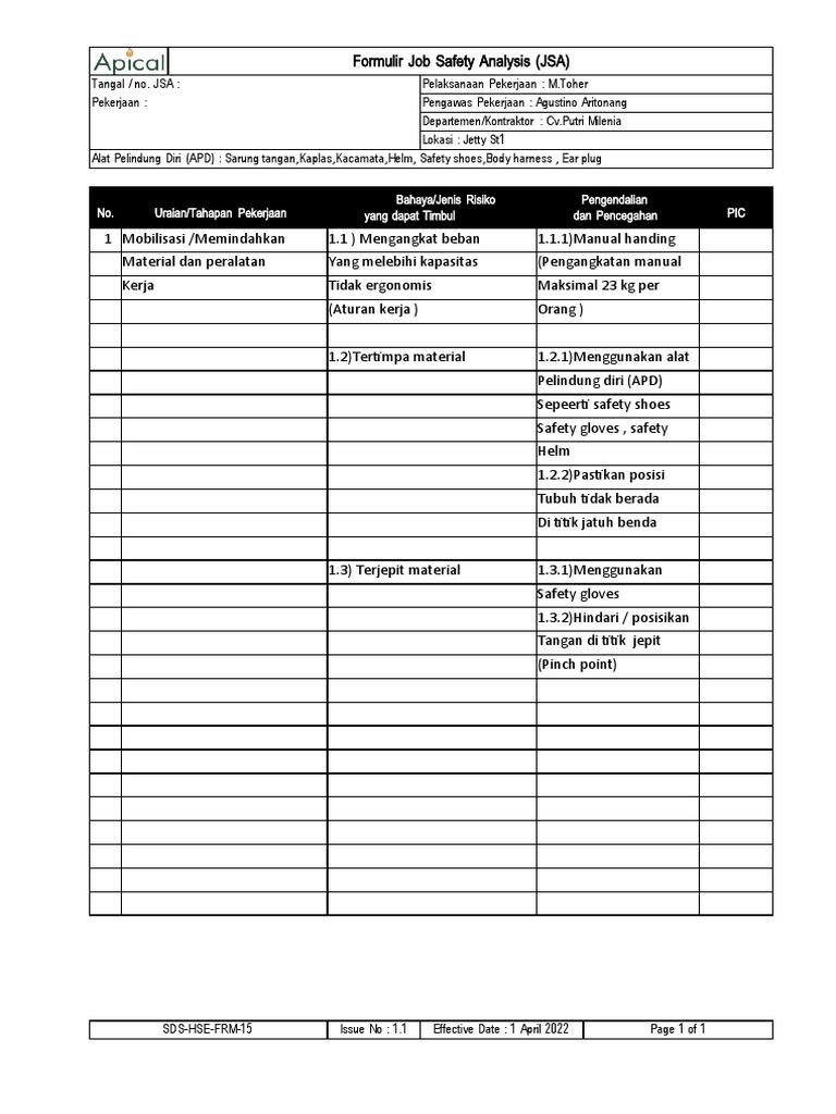 Repair Line Methanol Jetty | PDF