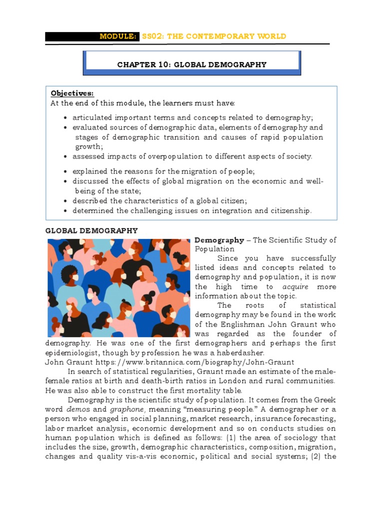 Olss02 Chapter 10 - Global Demography | PDF | Demography | Human Migration