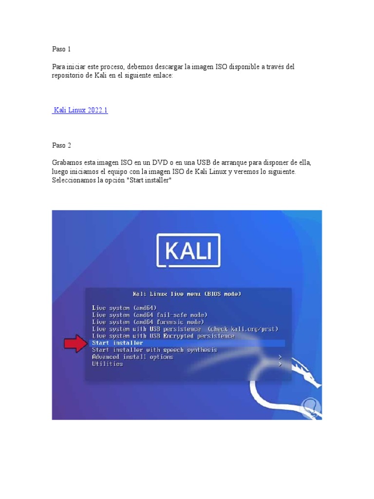 Instalacion Kalinux | PDF | Arranque | Desarrollo de software