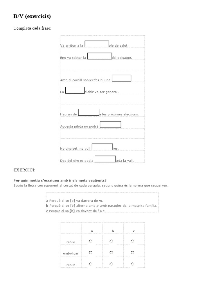 Exercicis B V Pdf