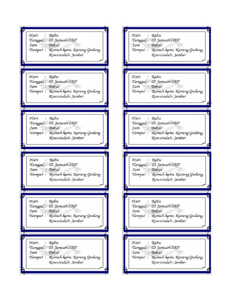 Undangan Rokok | PDF