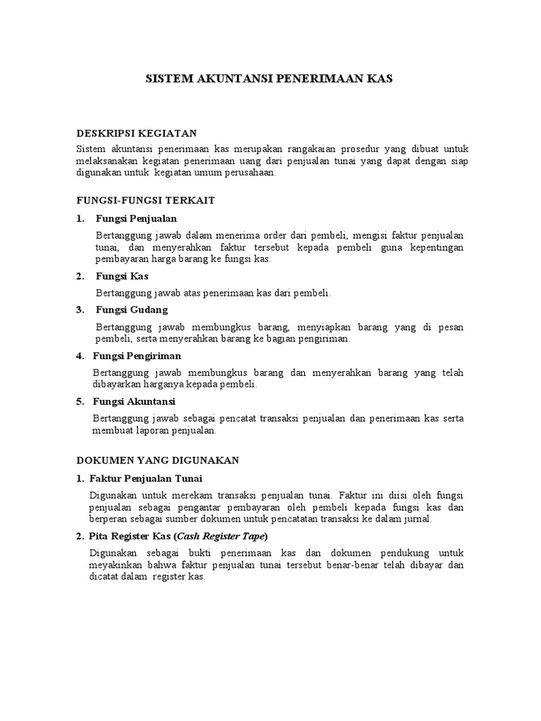 Prosedur Penerimaan Order Penjualan | PDF