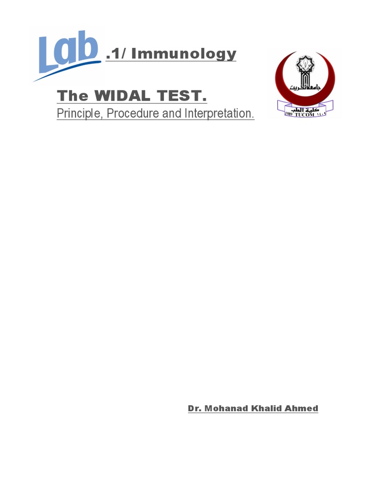 Lab1.Widal Test With LOGO | PDF | Microbiology | Public Health