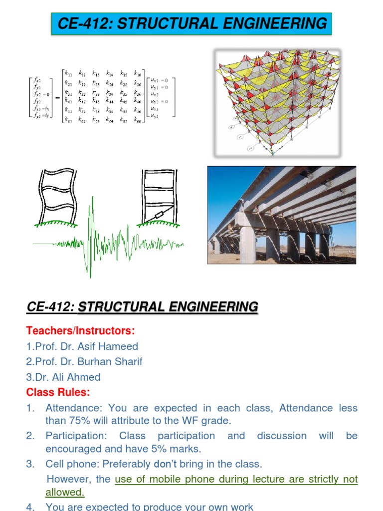 Lecture 1 Introduction To Matrix Structural Analysis | PDF | Structural ...