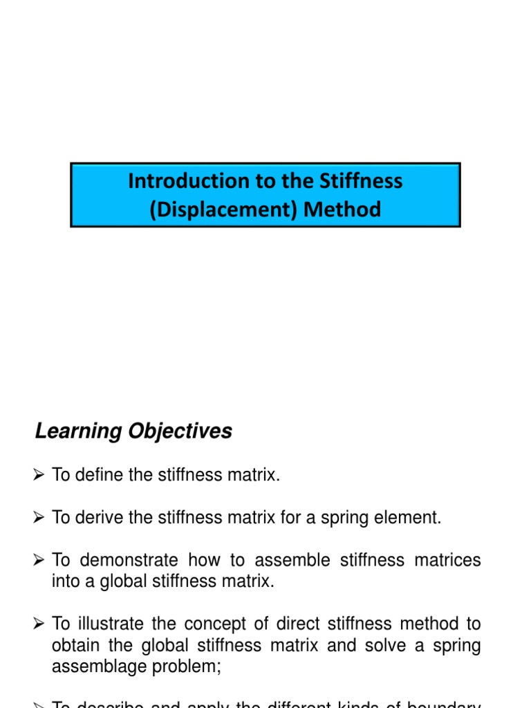 Lecture 2 Stiffness Method Spring Element | PDF