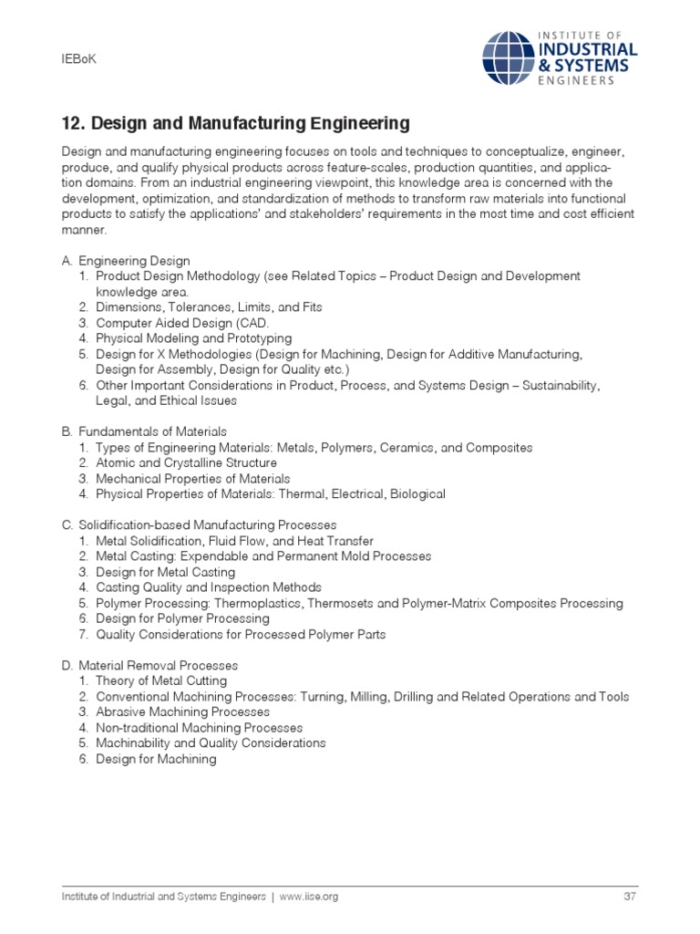 Design & Manufacturing Engineering Guide | PDF | Machining | Engineering